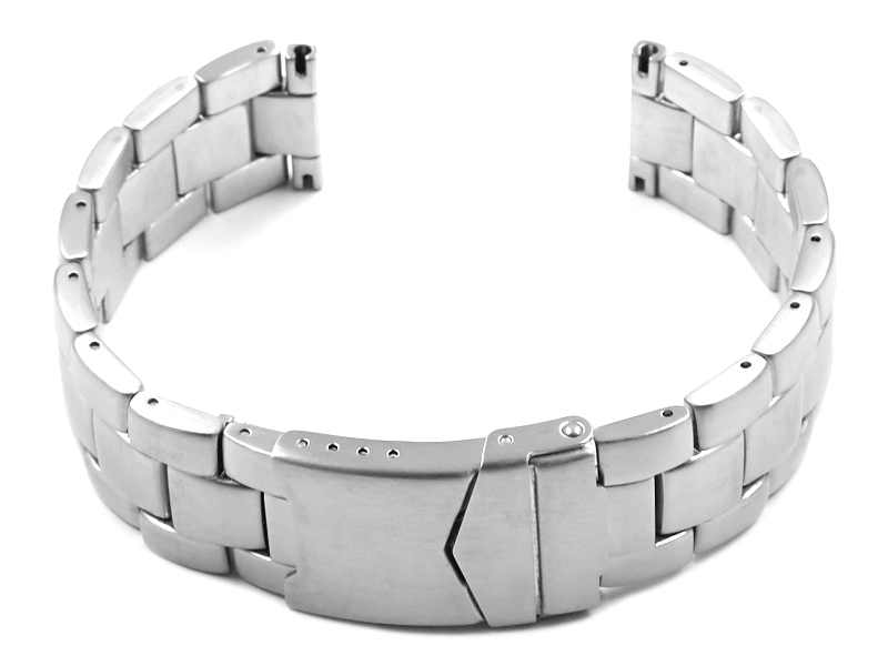 Solid Stainless Steel watch band Deployment clasp brushed 20mm 22mm 2