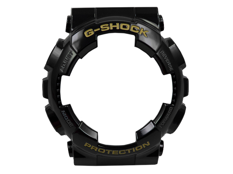 Casio Glossy Black Resin Bezel with golden beige and grey lettering G